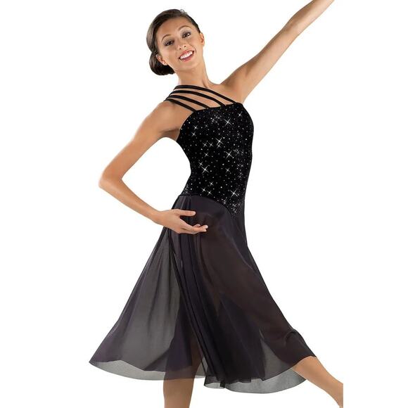 balera | Dresses | Dance Costume Lyrical Large Adult Black Balera ...